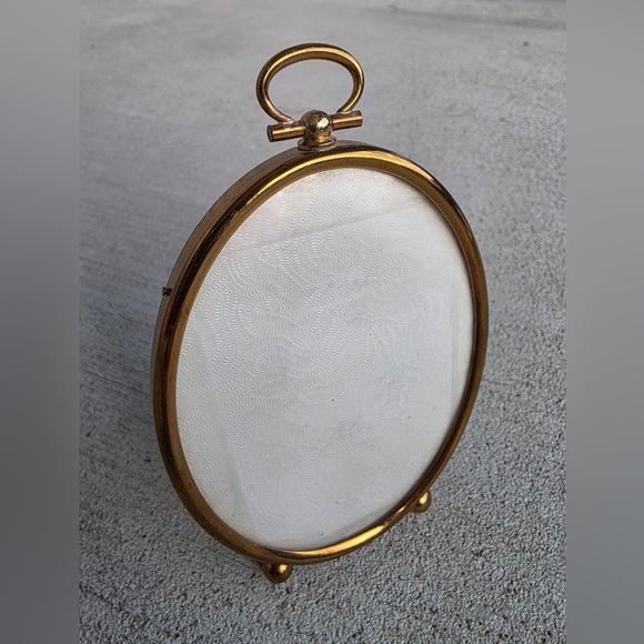 Other | Vintage Oval Brass Picture Frame Pocket Watch Style 4 X 3 ...